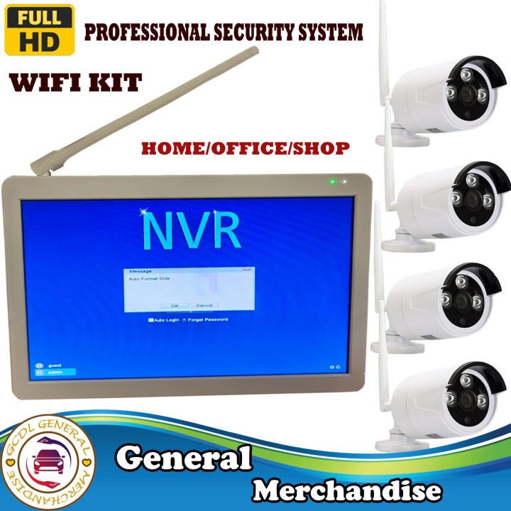 Wifi Kit Professional Security System HD Surveillance system | Lazada PH