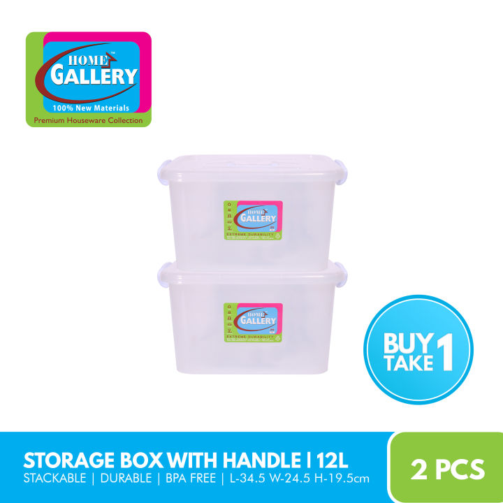 Home Gallery Storage Box with Handle | Capacity: 12L | Durable ...