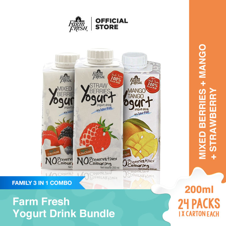 Farm Fresh UHT Yogurt Drink Mixberry + Farm Fresh UHT Yogurt Drink ...