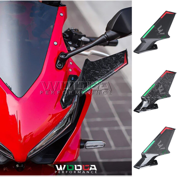 Motorcycle Universal Aero Winglets Front Fairing Racing Spoiler For ...