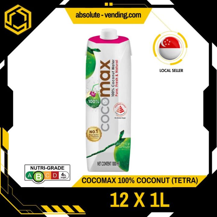 COCOMAX 100% Coconut Water 1L X 12 (TETRA) | Lazada Singapore