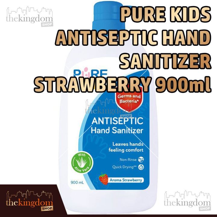 Pure Kids Antiseptic Hand Sanitizer Strawberry 900ml Pump Antiseptik ...