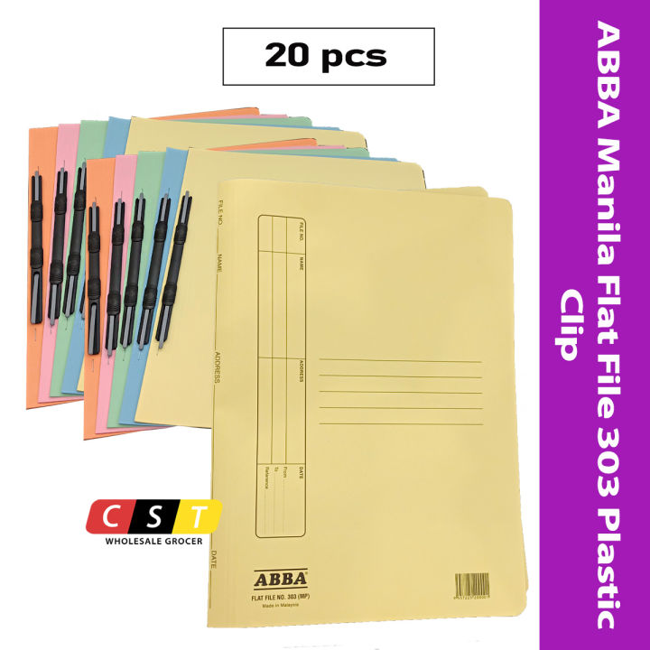 ABBA Manila Flat File 303 Plastic Clip X 20 PCS | Lazada