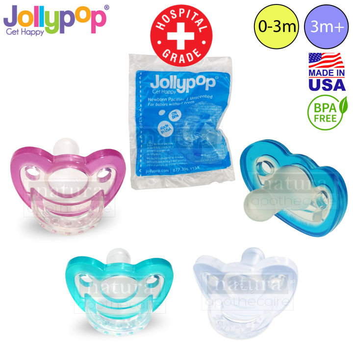 Jollypop [Made in USA] 100% Silicone Baby Pacifier Puting Soothie ...
