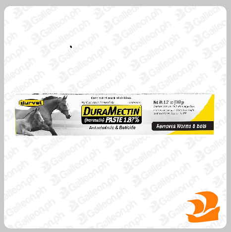DuraMectin Ivermectin Paste 1.87% Horse Wormer 1 Tube (for Horses only ...