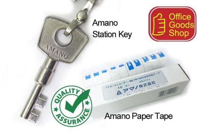 Kunci Amano Station Key Number 5 and 1 Box Amano Paper Tape Roll ...