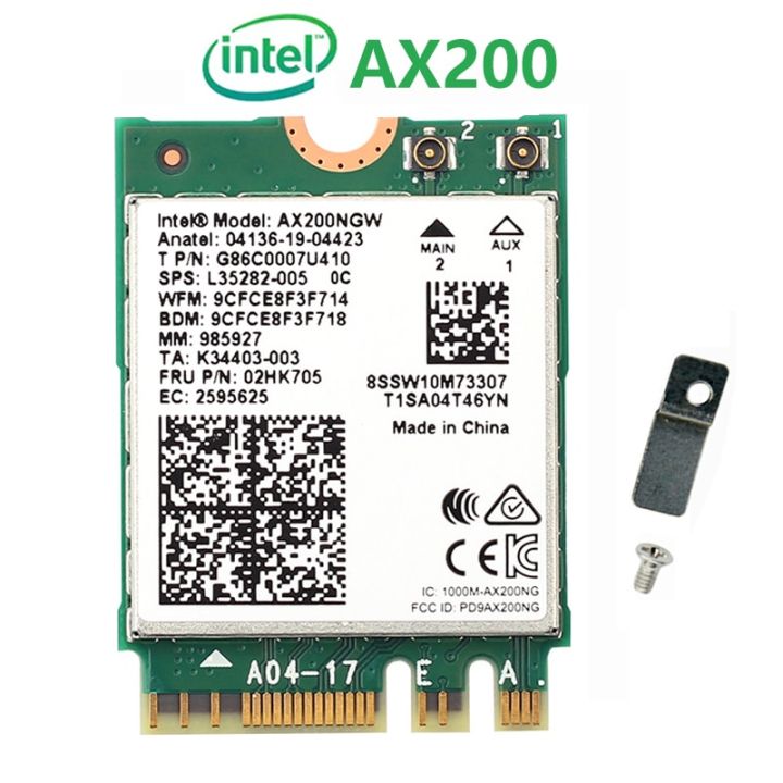 WIFI 6 Dual Band 3000Mbps Wireless CardสำหรับIntel AX200 M.2 บลูทูธ 5.0 ...