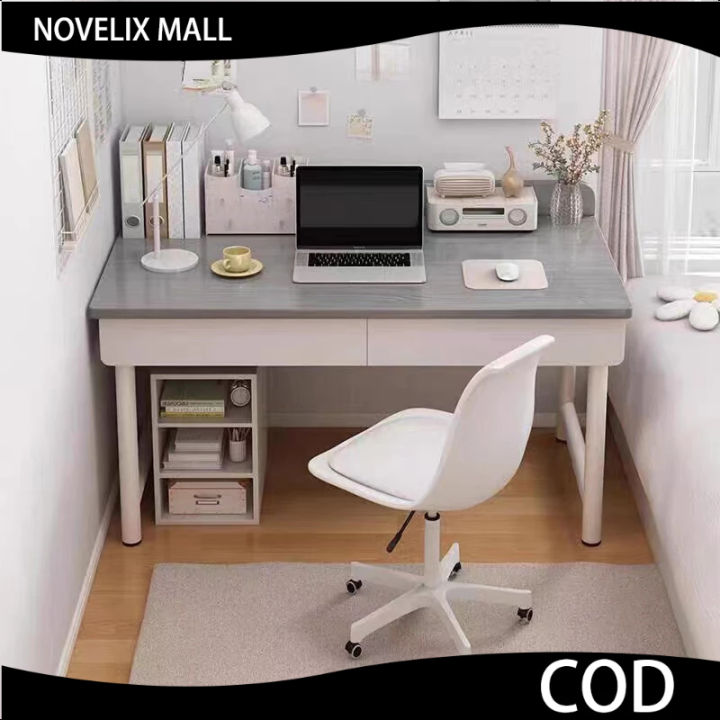 Home Office Desks with two drawers Computer Desk Game Desk Wooden table ...