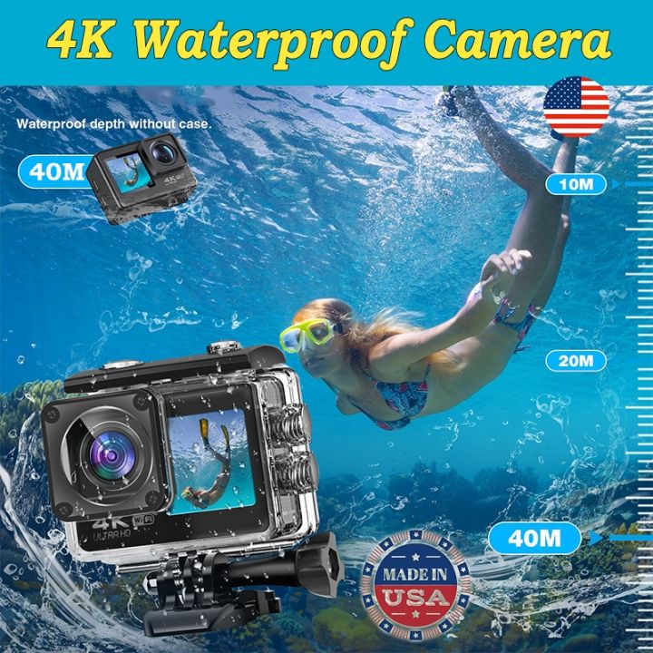 Best AIR HD 4k wireless WIFI outdoor underwater riding anti-shake waterproof sports camera ...