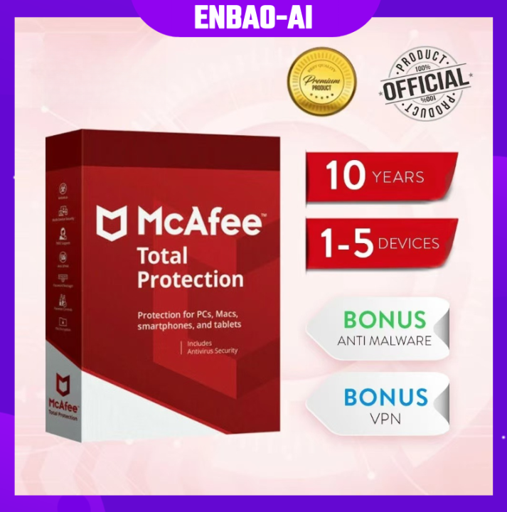 Mcafee Total Protection Antivirus 2024 Original Code 10 YEAR | Lazada.co.th