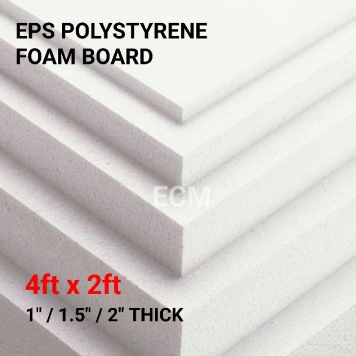 (1" / 1.5" / 2" THK) 60CM X 120CM EXPANDED POLYSTYRENE BOARD SQUARE ...