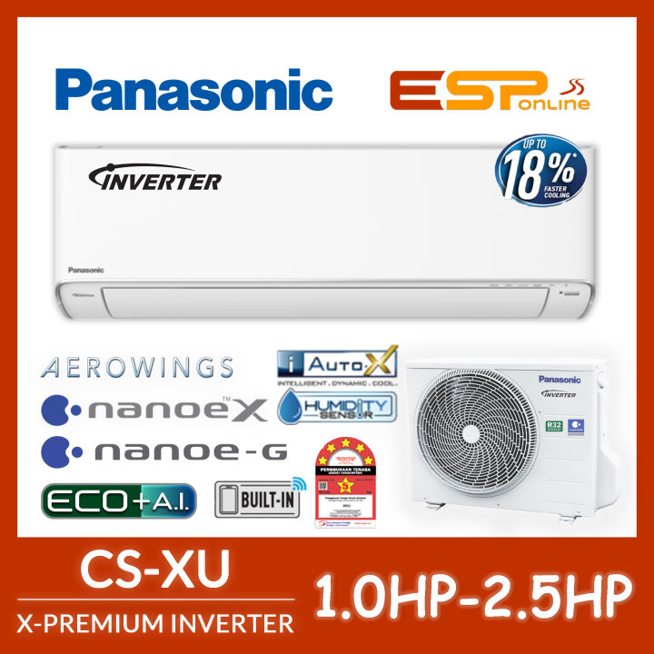 Panasonic R32 X-Premium Inverter 1.0HP - 2.5HP Air Conditioner CS-XU ...