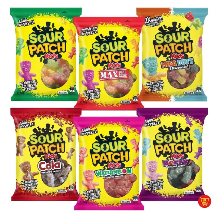 SOUR PATCH KIDS Lollies 170g / 220g (Original Max Super Sour Mega Duos ...
