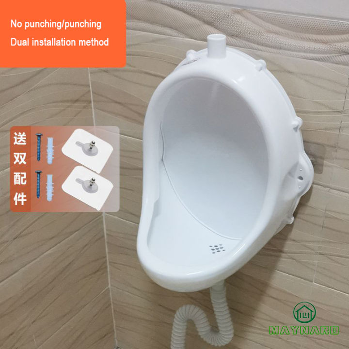 Waterless Urinal with Hose, Wall Mounted Plastic Urinals, Spatter-Proof ...