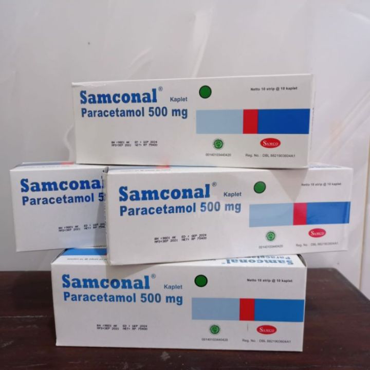 SAMCONAL Strip isi 10 Tablet - Paracetamol Menurunkan Panas / Demam ...