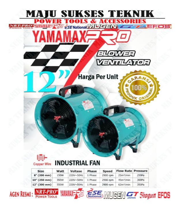 YAMAMAX PRO PORTABLE VENTILATOR 12INCH / BLOWER VENTILATOR / BLOWER / KIPAS ANGIN EXHAUST FAN 12 ...