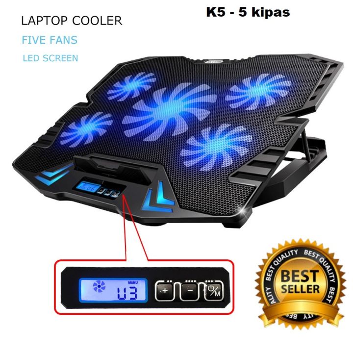 BISA COD - PAN Cooling Pad Laptop 5 Kipas - Cooling Pad Laptop ...