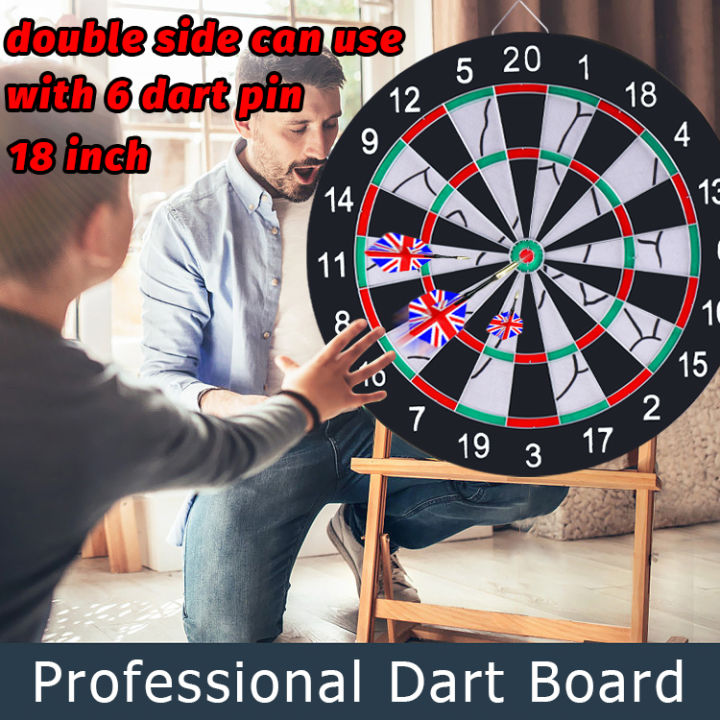 【free 6 darts】dart board set Original Dartboard 18 Inch Professional ...