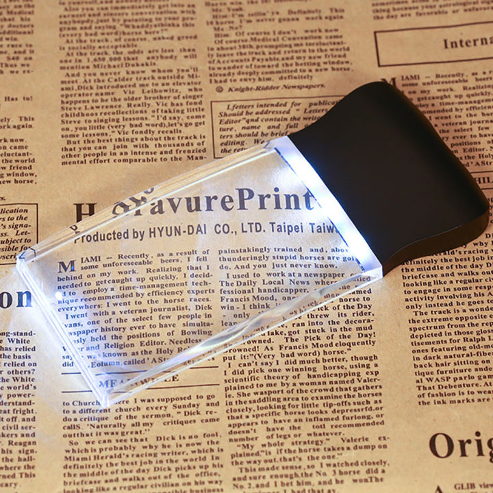 xiaxuannai® 2X Handheld LED Light Rectangular Magnifying Glass Seniors ...