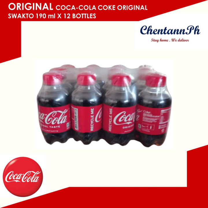 1 CASE - Original COCA-COLA COKE Original Taste Swakto Softdrinks Beverages Soda 190ml x 12 ...