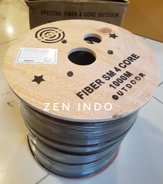 Kabel FO Fiber Optik Dropcore 4 Core 3 seling 4 Core 3 sling Outdoor ...