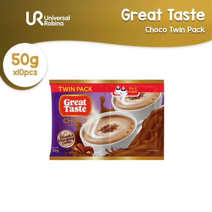 Great Taste Choco 3-in-1 Twin Pack (50g x 10) | Lazada PH