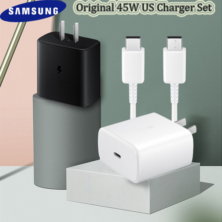 Original Samsung Note10 + 5G 45W PD Super Fast Charger อะแดปเตอร์5A USBC Type-C สำหรับ Galaxy ...