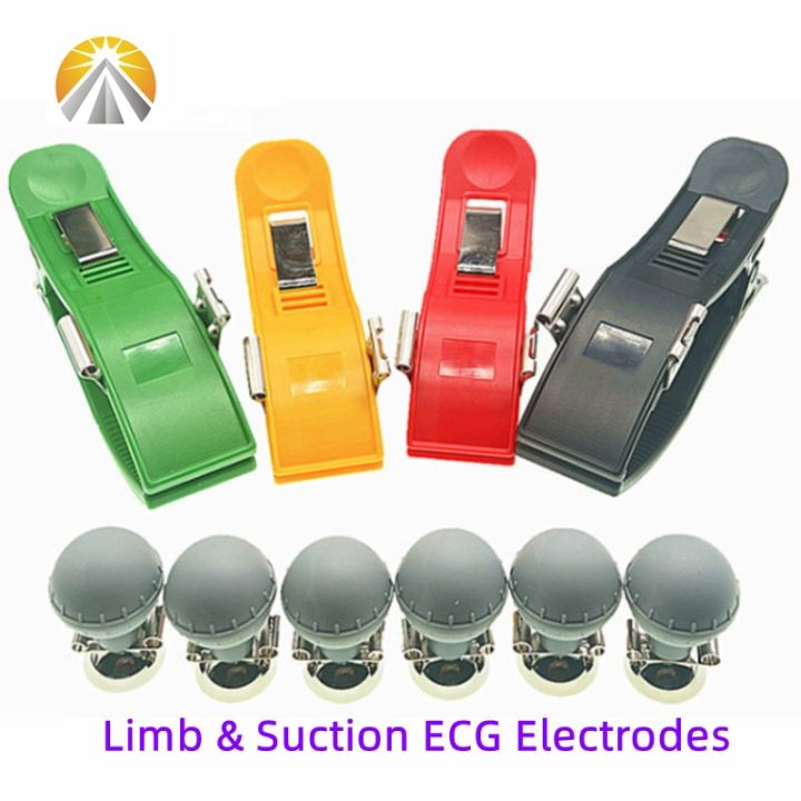 Full Set Chest Suction Ball & Limb Clamp Clip ECG Electrodes Dual Or ...