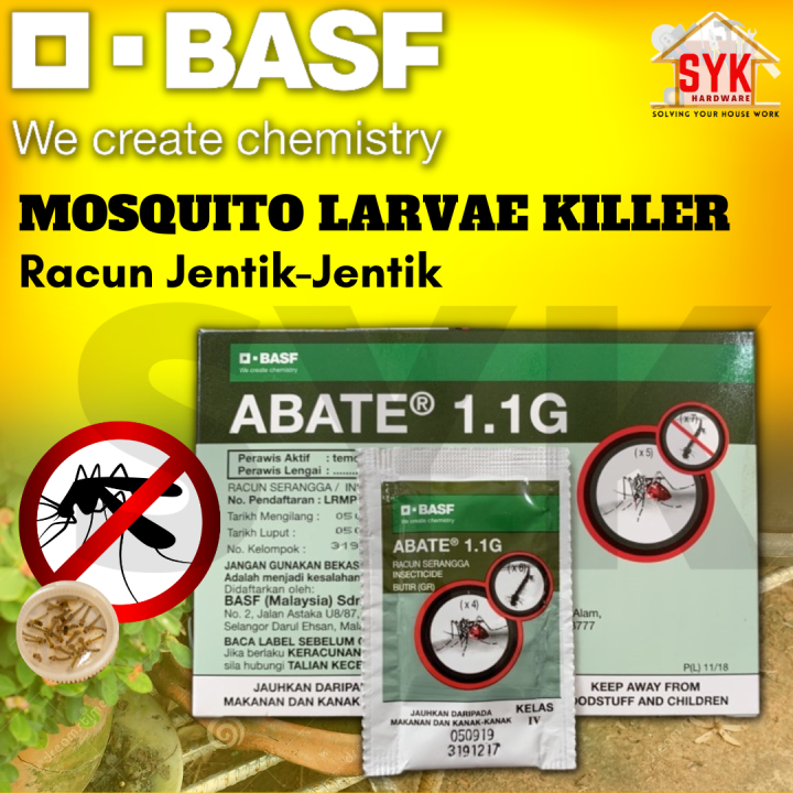 SYK Abate 1.1G 10g per small pack Class IV Insecticide Mosquito Larva ...