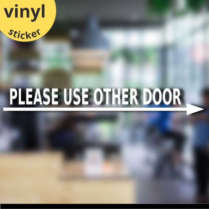(Ready Stock) Please Use Other Door - Window Shop Sticker / Small Shop ...