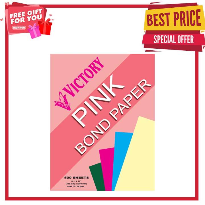 Victory Colored Bondpaper Pink | Lazada PH
