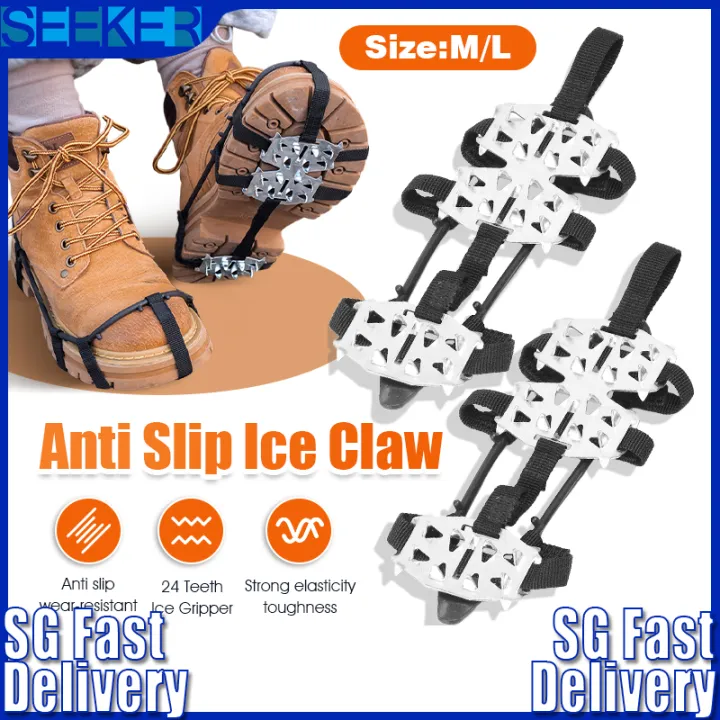 24 Teeth Ice Gripper,Anti Slip Ice Claw,Ice Gripper Spike Grips Cleats ...