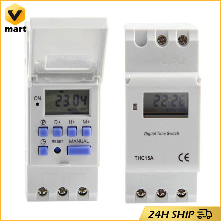 Weekly 7 Days Programmable Digital Time Switch Relay Timer Control Ac