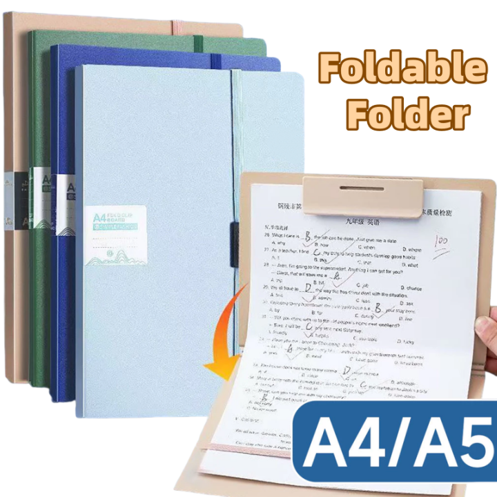 HF A4 To A5 Foldable Folder Portable Folding Clipboard Paper Folder ...