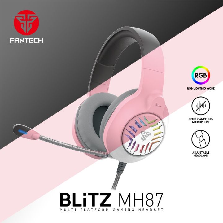 Fantech MH87 Blitz Multi-Platform RGB Over-Ear Gaming Headset | Lazada