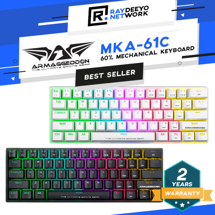 ARMAGGEDDON MKA-61C PYSCHSTARLING Mechanical Keyboard [Blue Switches ...