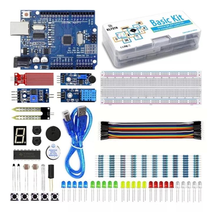 Arduino Uno R3 Starter Kit - Basic Bundle with Tutorial Code Breadboard ...