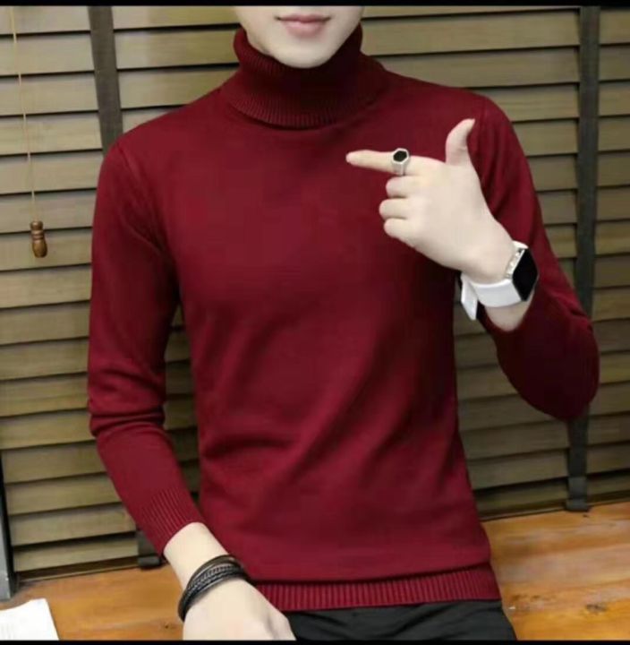 Lark shop (พร้อมส่ง) ไหมพรมผู้ชายคอเต่ารุ่นขายดี เนื้อผ้าหนานุ่ม ใส่ ...
