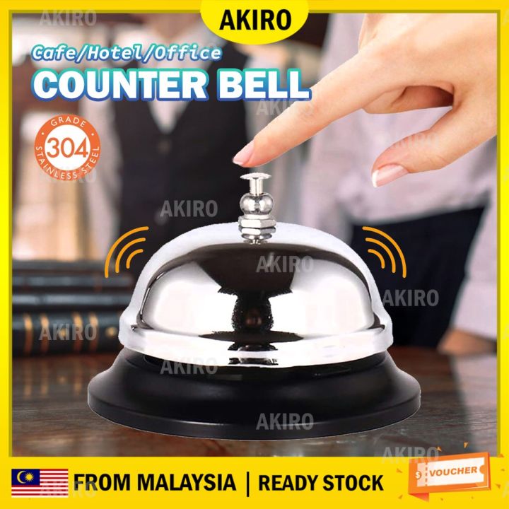AKIRO MALAYSIA Loud Ringing Call Bell All Metal Counter Kitchen Table ...
