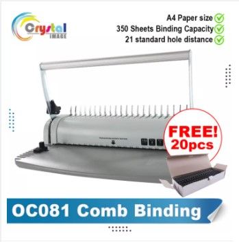 Officom OC081 Comb Binding Machine 21 Holes A4 Size Heavy Duty | Lazada PH