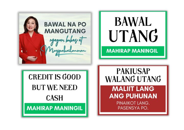 A4 Laminated Utang Signboard for sari sari store home office | Lazada PH