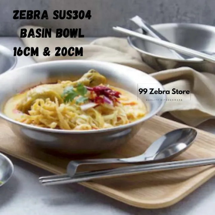 Zebra SUS304 Basin Bowl 16cm & 20cm | Lazada