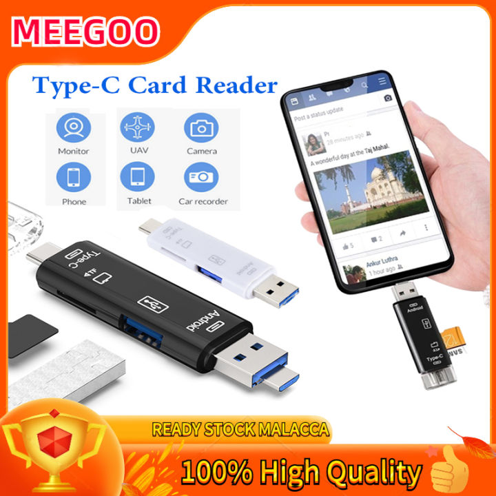 5 in 1 USB OTG Type C/ USB/ Micro USB/ SD TF Memory Card Reader ...