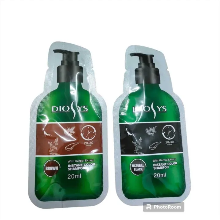 Diosys Instant Color Shampoo 20ml Brown / Black Coklat Hitam | Lazada ...