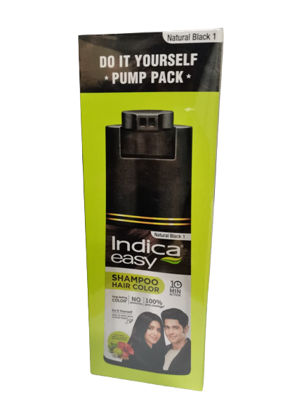 Indica Easy - Shampoo Hair Color - Natural Black - 180ml | Lazada