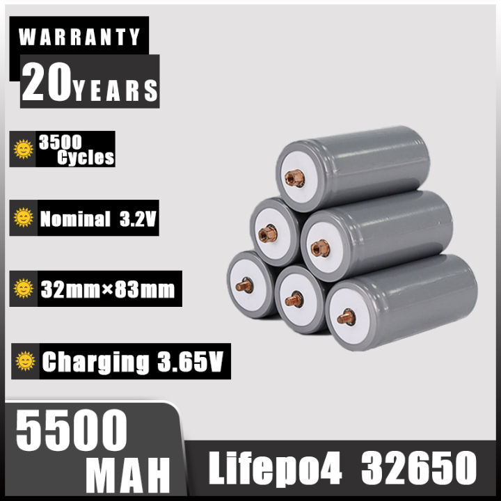 32650 Battery 【5500mAh CATL 32650 Lifepo4 Lithium Battery】Rechargeable ...
