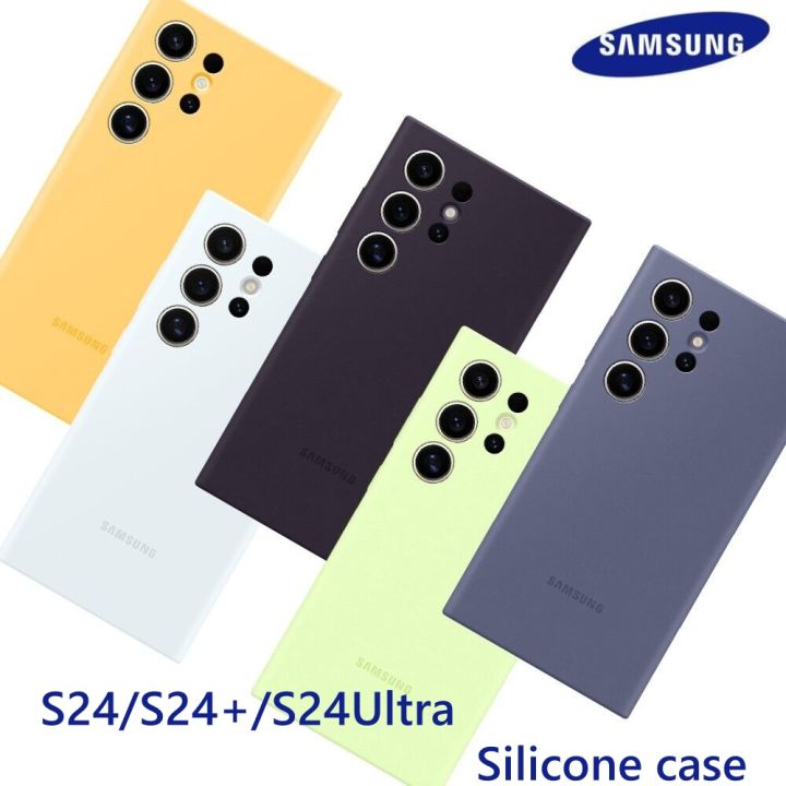Original Samsung Galaxy S24 S24 Plus S24 Ultra Silicone Case Soft Touch Smooth Grip EF-PS928 ...