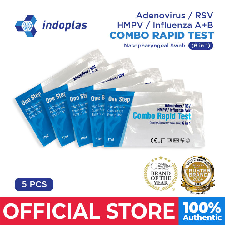 Indoplas Adenovirus | RSV | HMPV | HPIV | Influenza A+B - 5pcs | Lazada PH