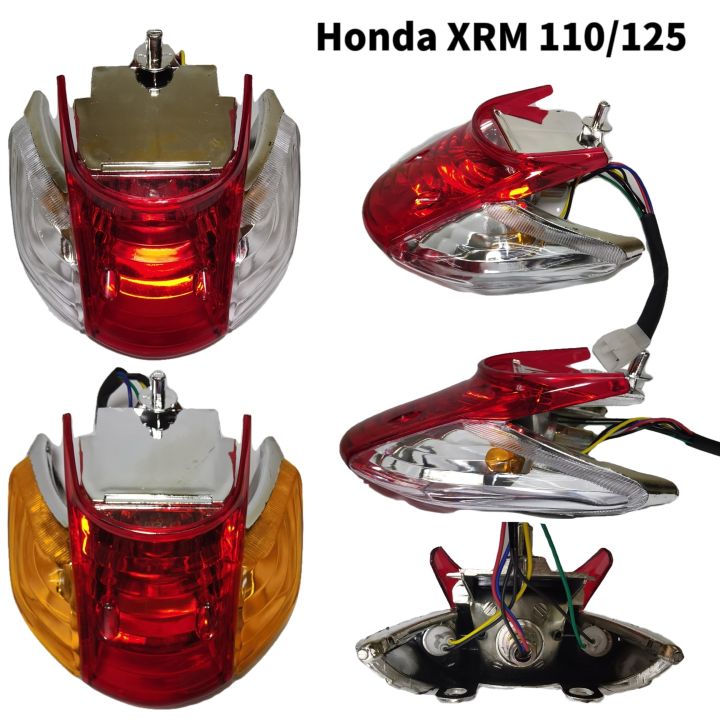 M YI Shop Honda XRM 110 125 Red White Yellow Tail Light Assembly w ...