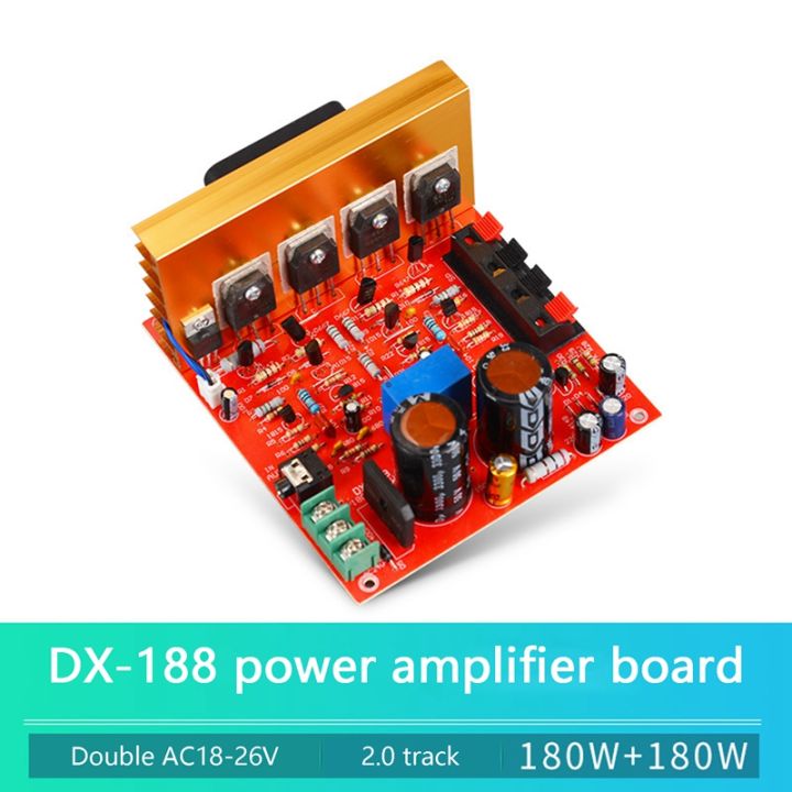 Power Amplifier Audio Board 180W+180W 2.0 Channel FET Speaker Amplifier Sound Preamplifier Dual ...